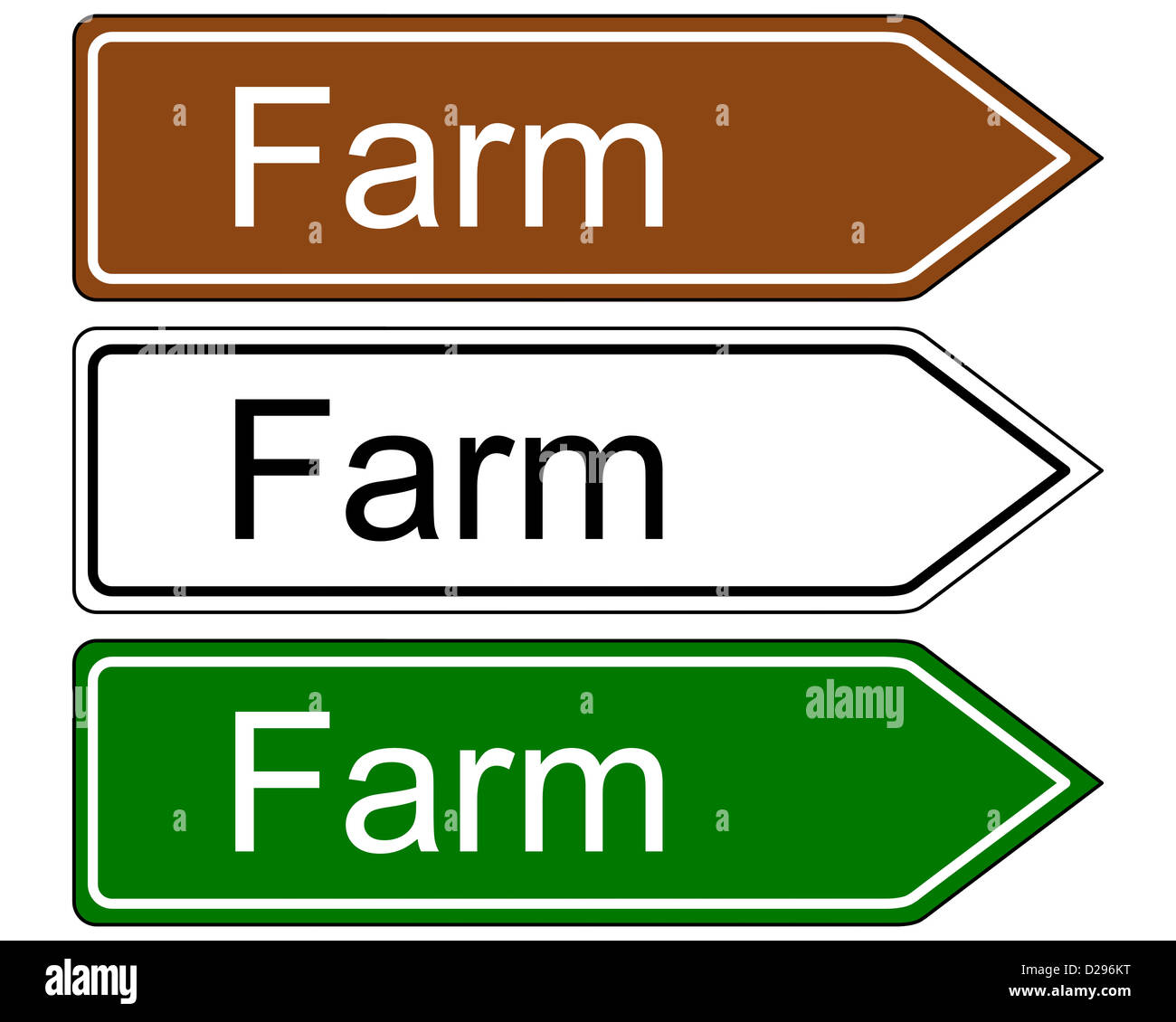 Direction sign farm Stock Photo - Alamy
