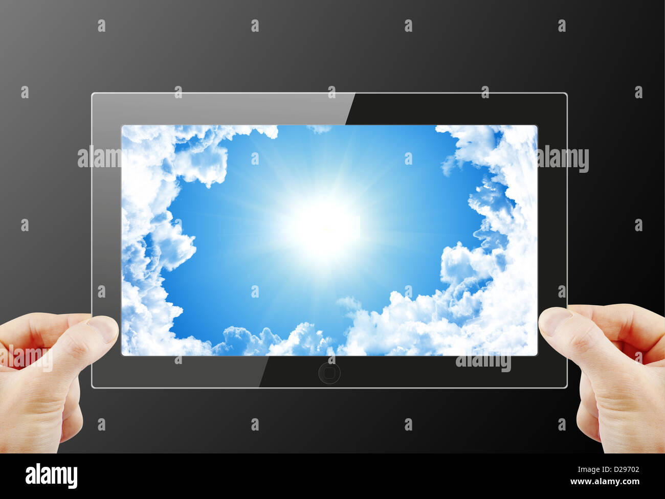 Black generic tablet pc, 3d render Stock Photo - Alamy