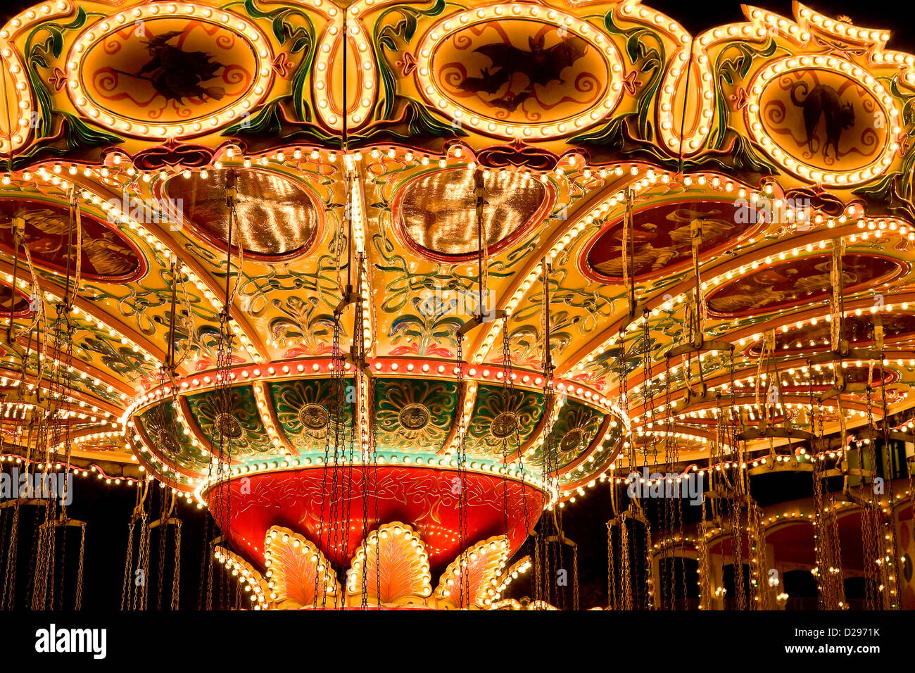 Old roundabout in Tivoli Copenhagen Stock Photo - Alamy