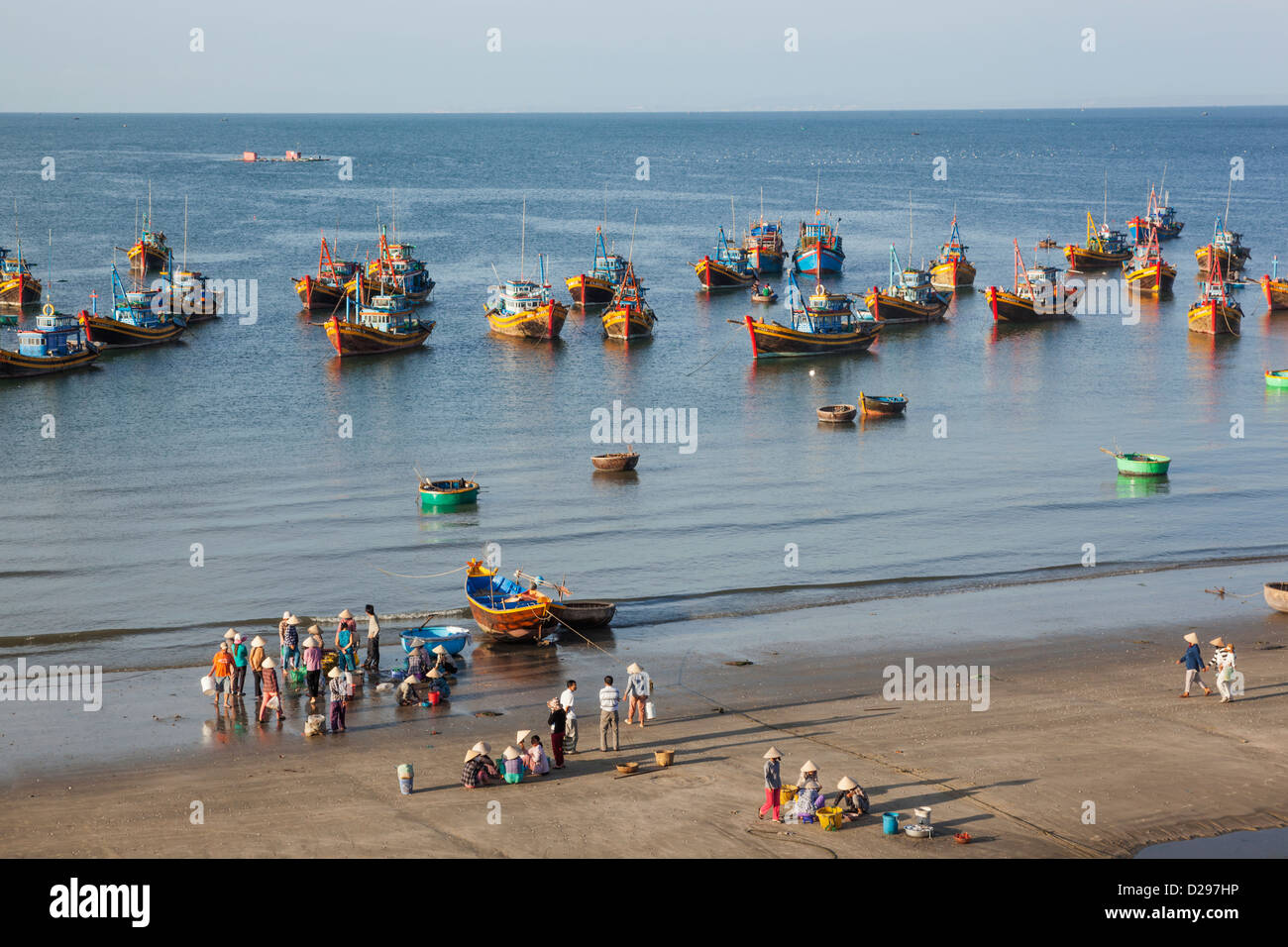 Vietnam, Mui Ne, Mui Ne Beach, Fishing Boats Stock Photo - Alamy