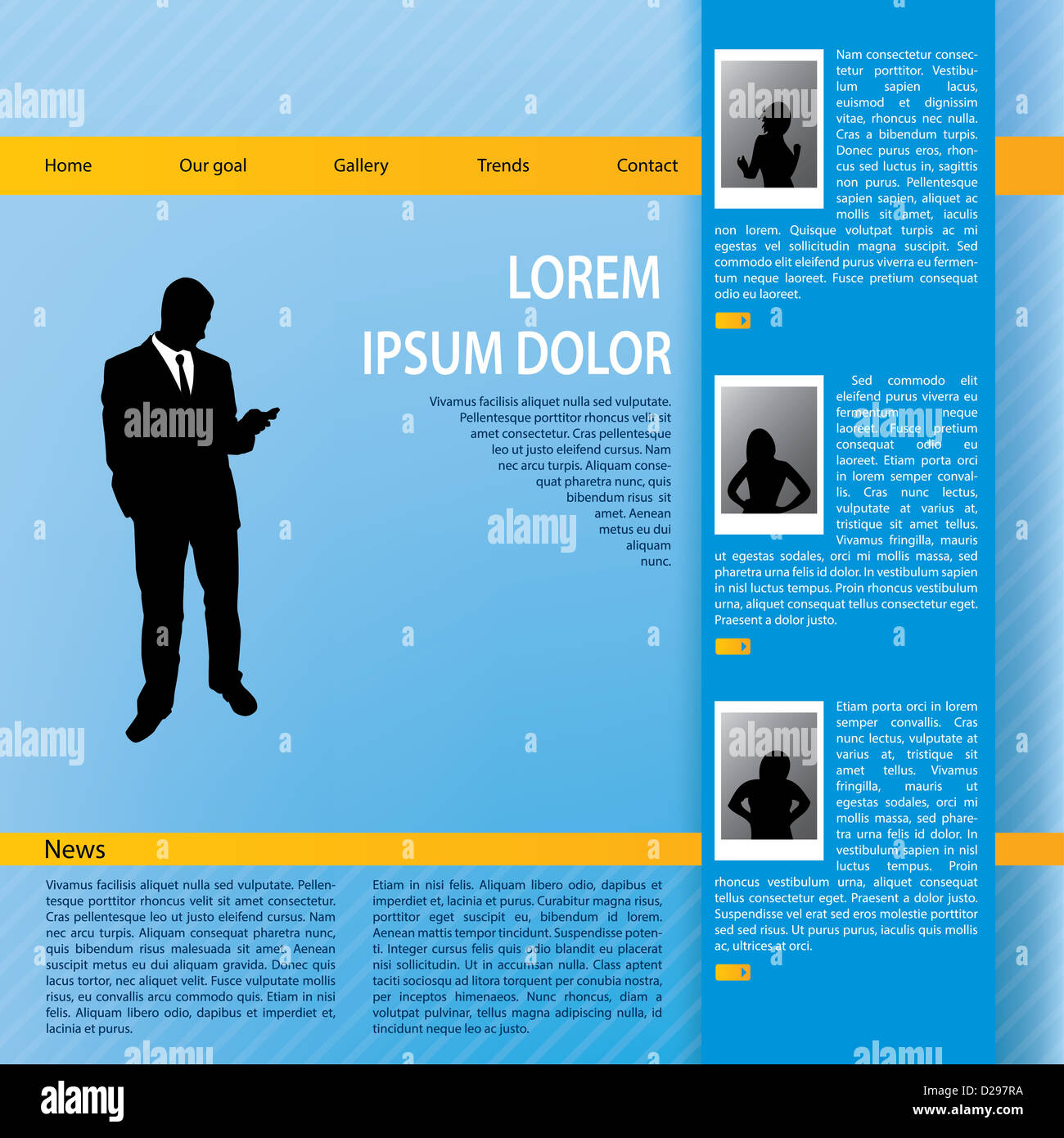 Colorful website template Stock Photo - Alamy