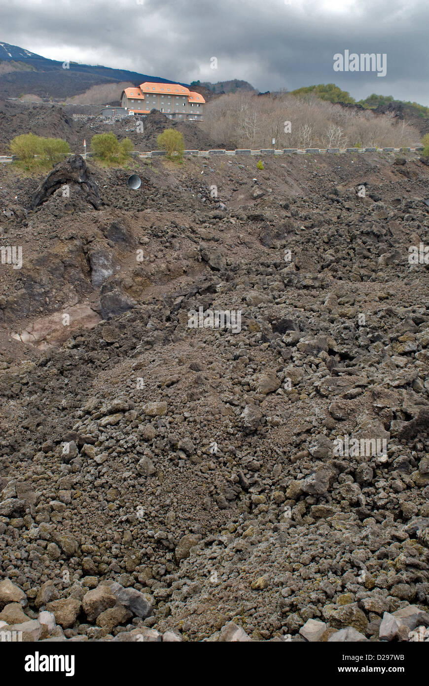 Etna storm Volcano Sicily Stock Photo - Alamy