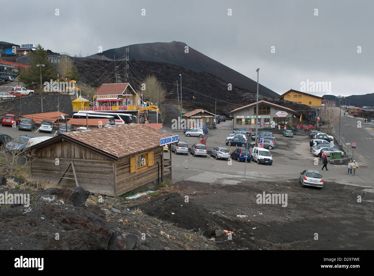 Etna storm Volcano Sicily Stock Photo - Alamy
