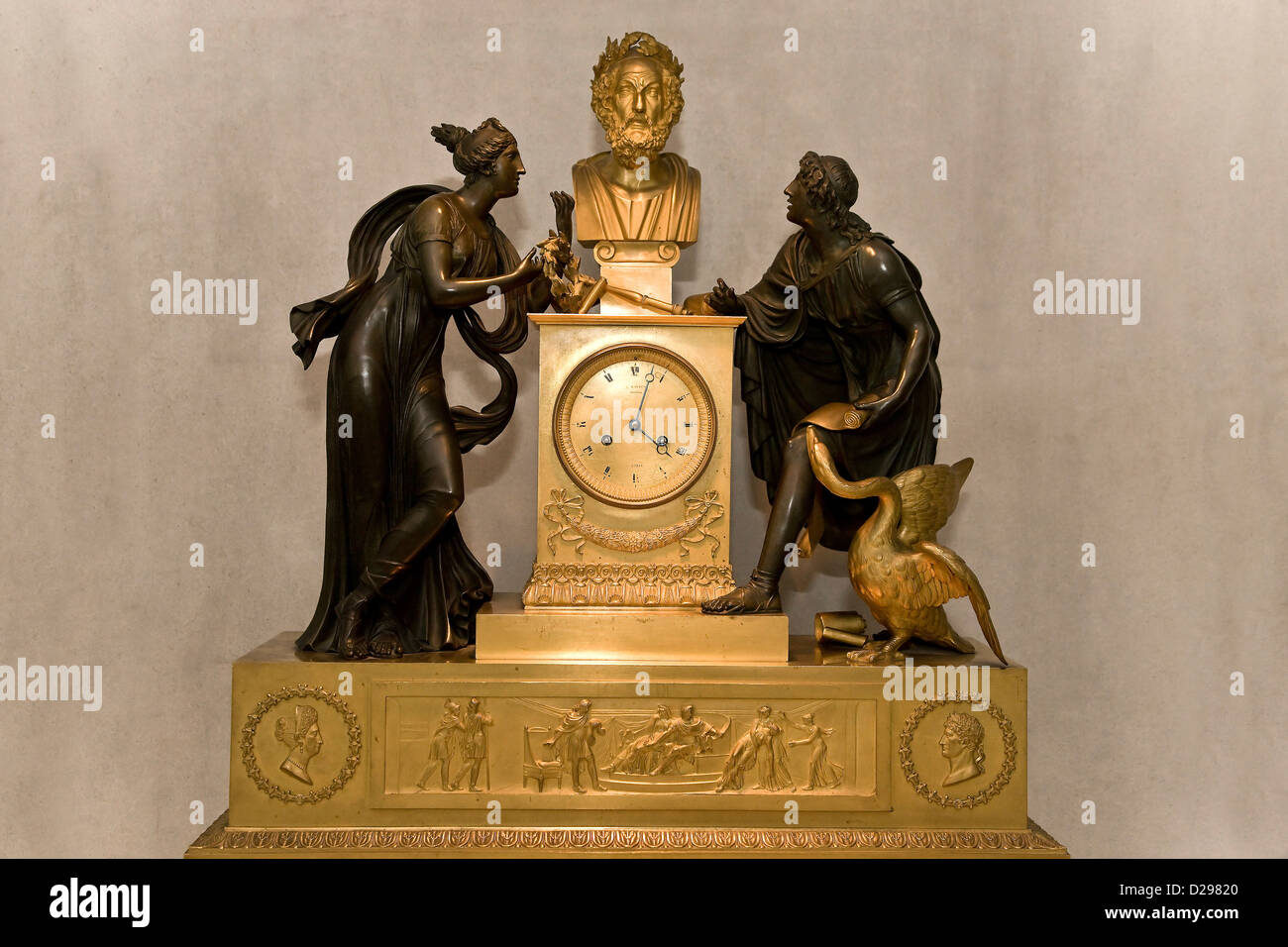 Old gilded clock Stock Photo - Alamy
