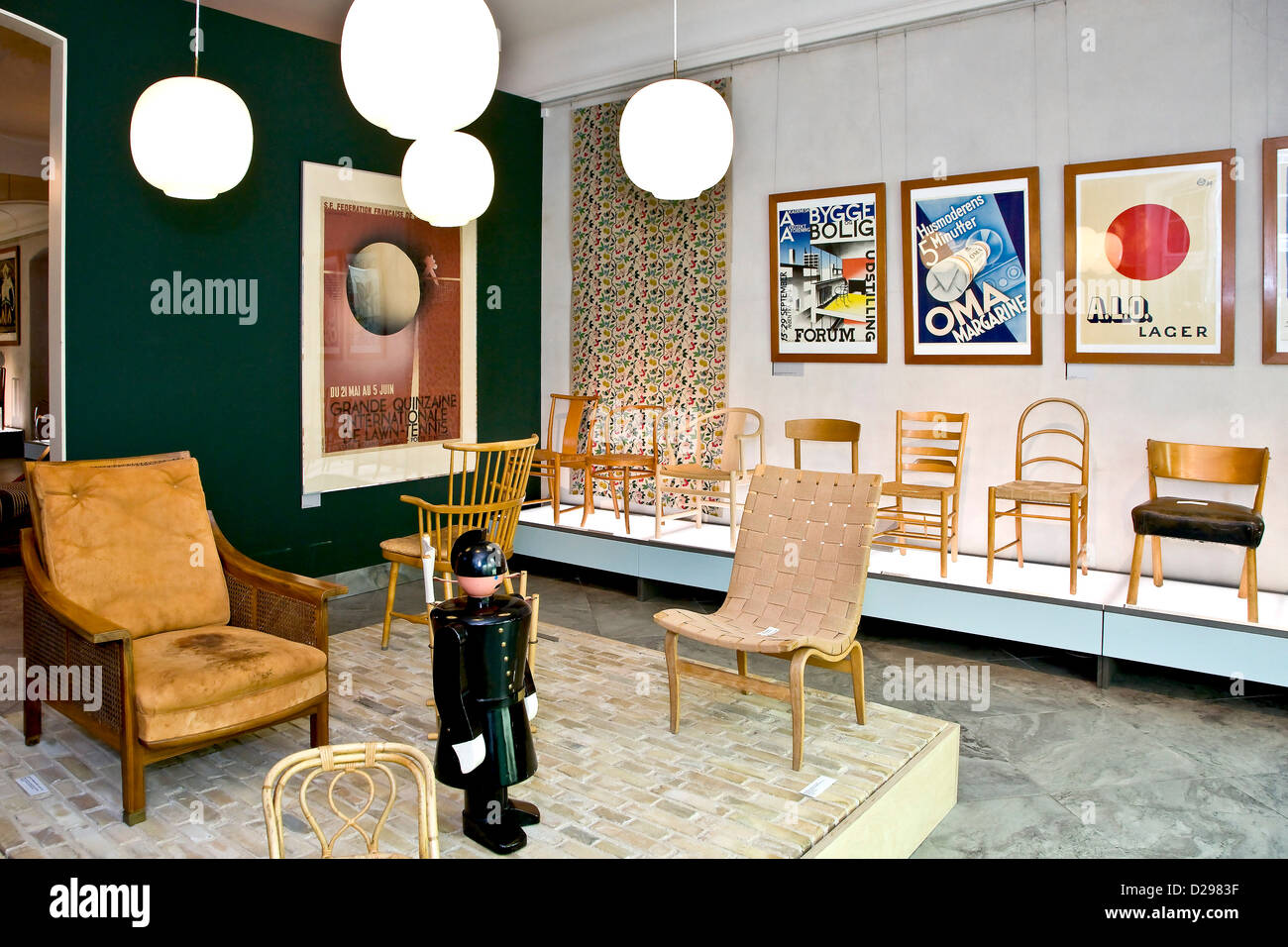 Exhibition at The Danish Museum of Stock Photo - Alamy