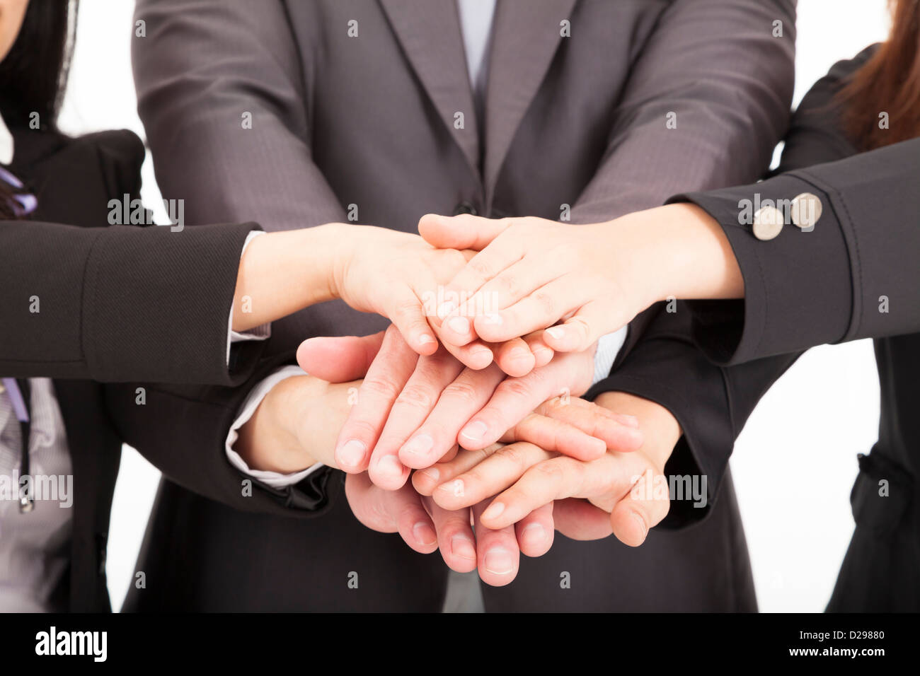 business team with hand together for teamwork concept Stock Photo - Alamy