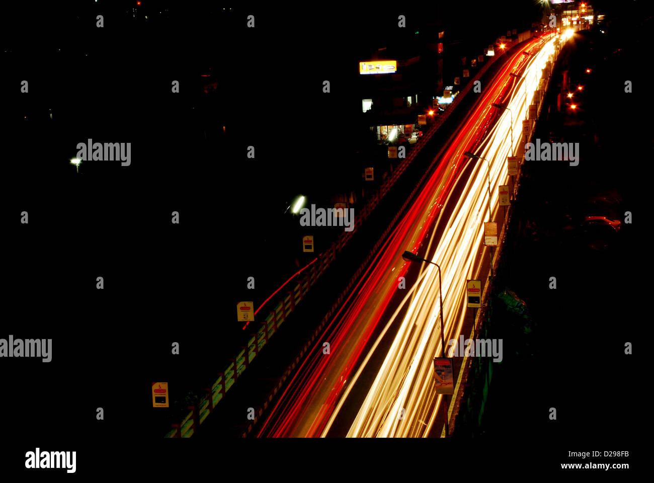 A long exposure from Kathrikkadavu Bridge, Cochin, Kerala, India Stock ...