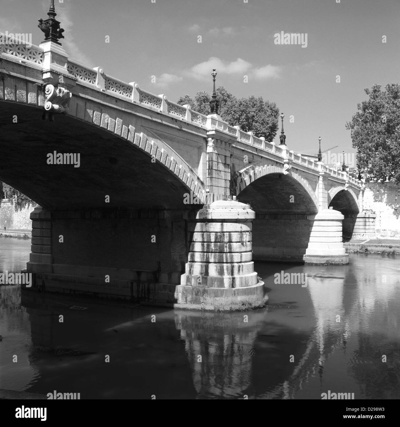 Rome bridge view Black and White Stock Photos & Images - Alamy
