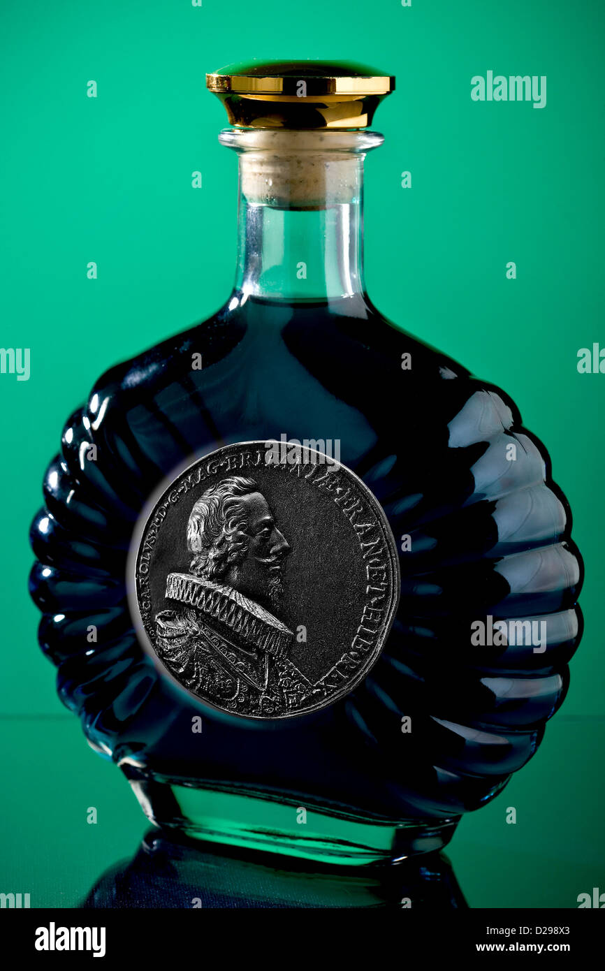 A bottle of brandy Stock Photo - Alamy