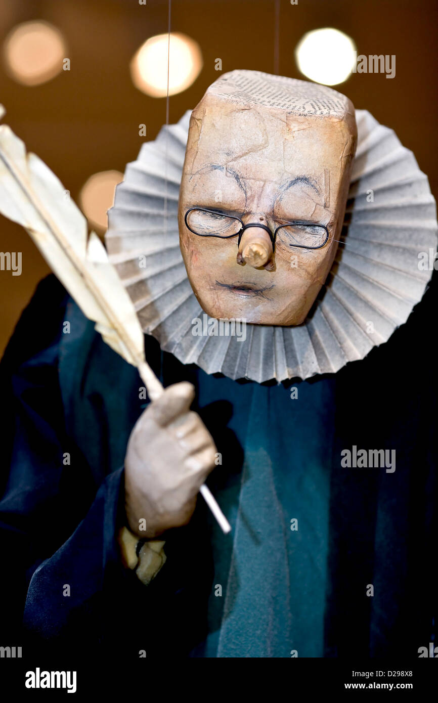 Old clergyman theatre puppet Stock Photo - Alamy