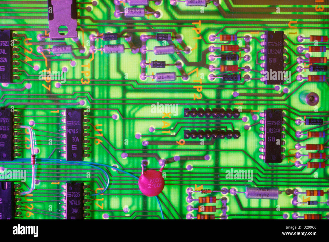 Circuits communications computer circuits closeup mouse hi-res stock ...