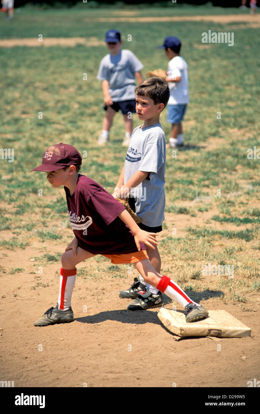 Virginia. Boys Playing Little League Baseball Stock Photo - Alamy