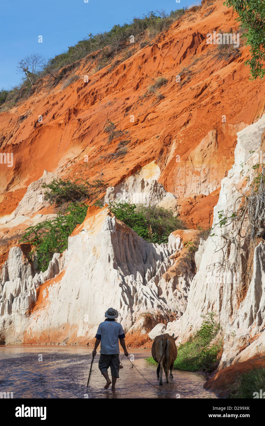 Vietnam, Mui Ne, Red Canyon and The Fairy Spring (Suoi Tien Stock Photo ...
