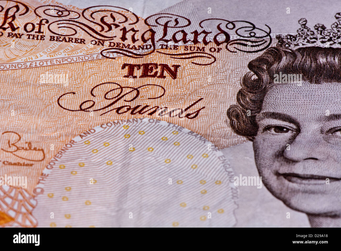 Big close-up British ten pound note Stock Photo - Alamy