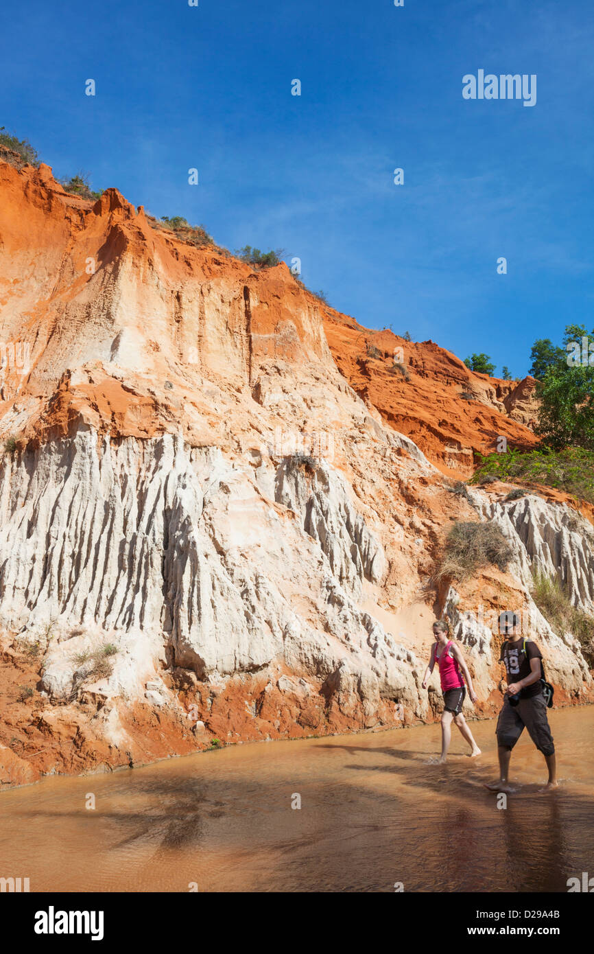 Vietnam, Mui Ne, Red Canyon and The Fairy Spring (Suoi Tien Stock Photo ...
