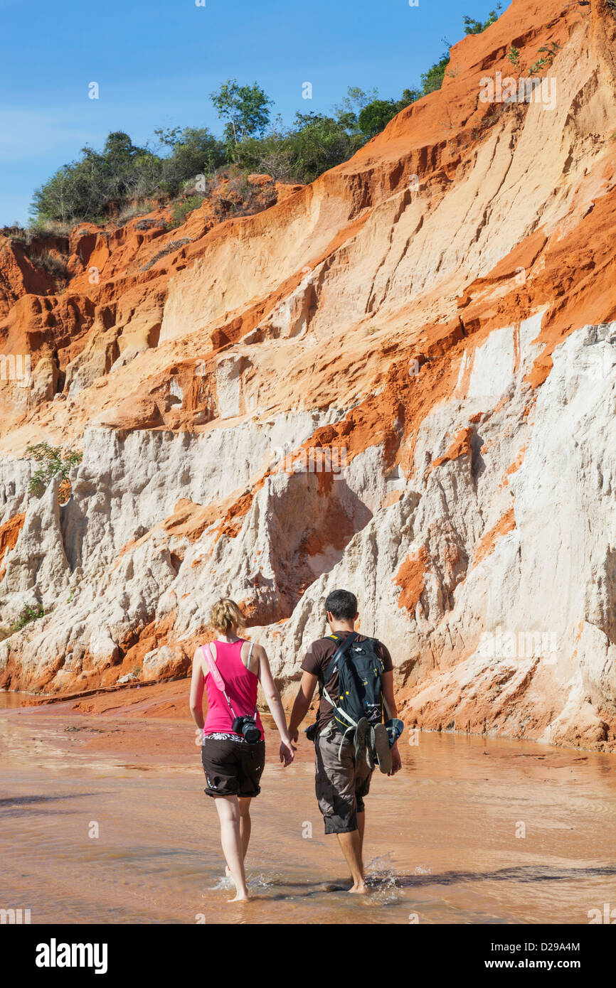 Vietnam, Mui Ne, Red Canyon and The Fairy Spring (Suoi Tien Stock Photo ...