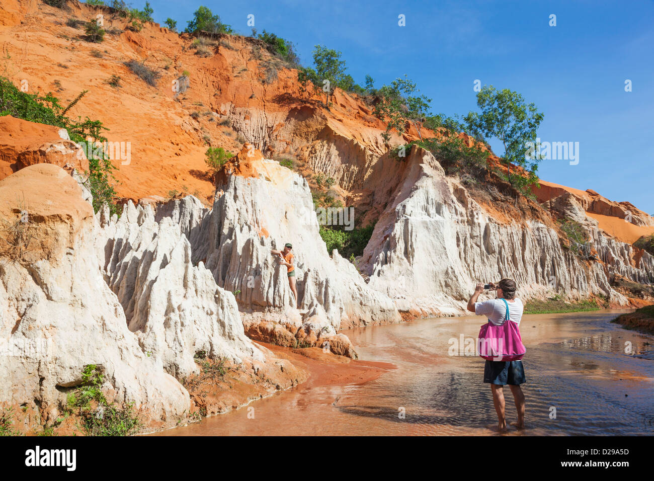 Vietnam, Mui Ne, Red Canyon and The Fairy Spring (Suoi Tien Stock Photo ...