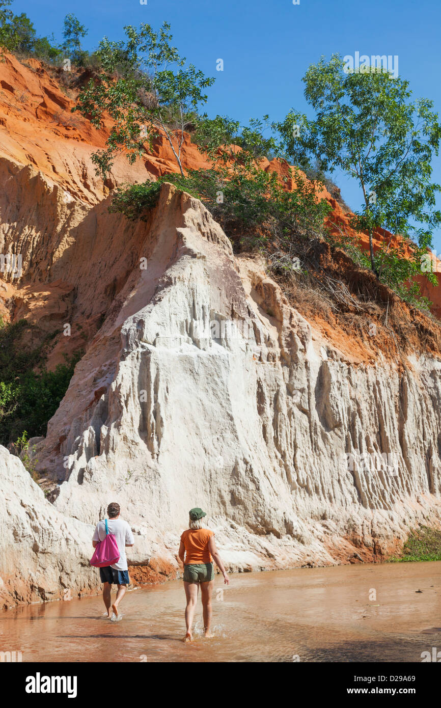 Vietnam, Mui Ne, Red Canyon and The Fairy Spring (Suoi Tien Stock Photo ...