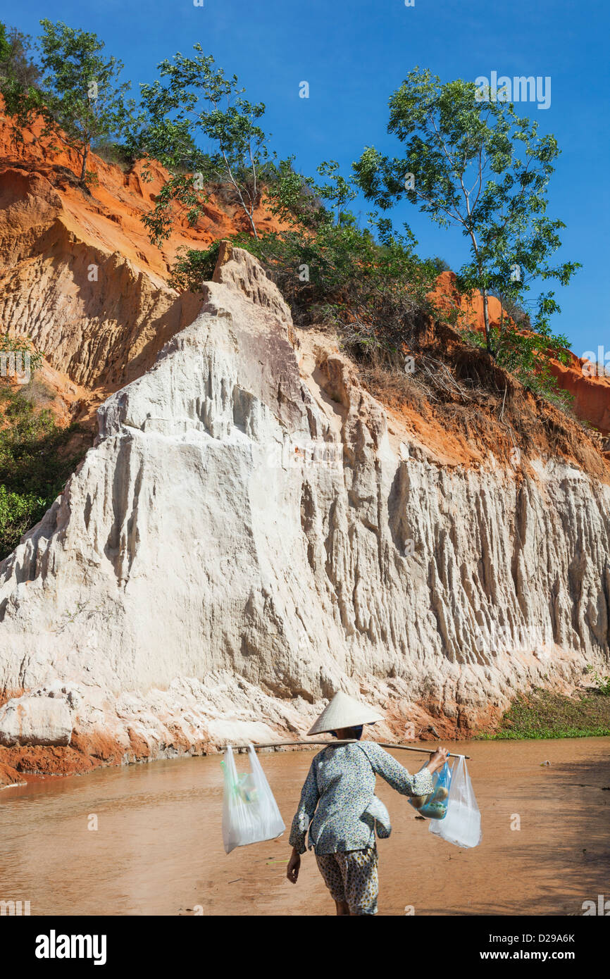 Vietnam, Mui Ne, Red Canyon and The Fairy Spring (Suoi Tien Stock Photo ...