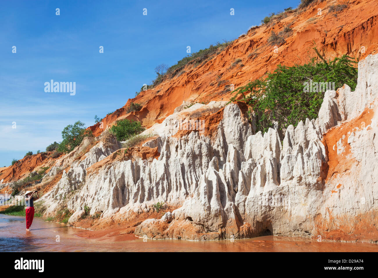 Vietnam, Mui Ne, Red Canyon and The Fairy Spring (Suoi Tien Stock Photo ...
