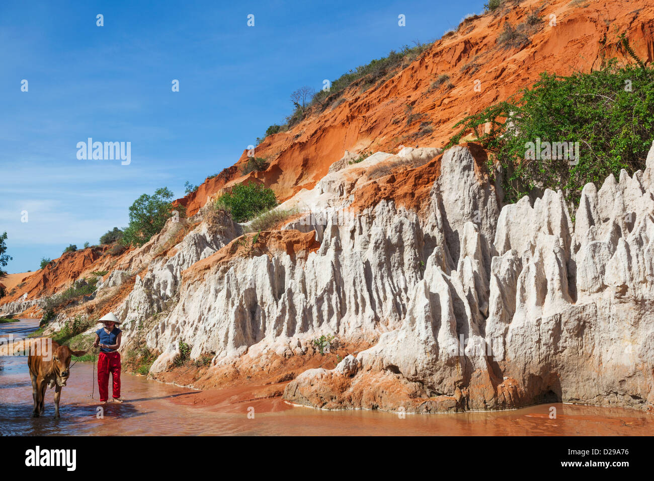Vietnam, Mui Ne, Red Canyon and The Fairy Spring (Suoi Tien Stock Photo ...