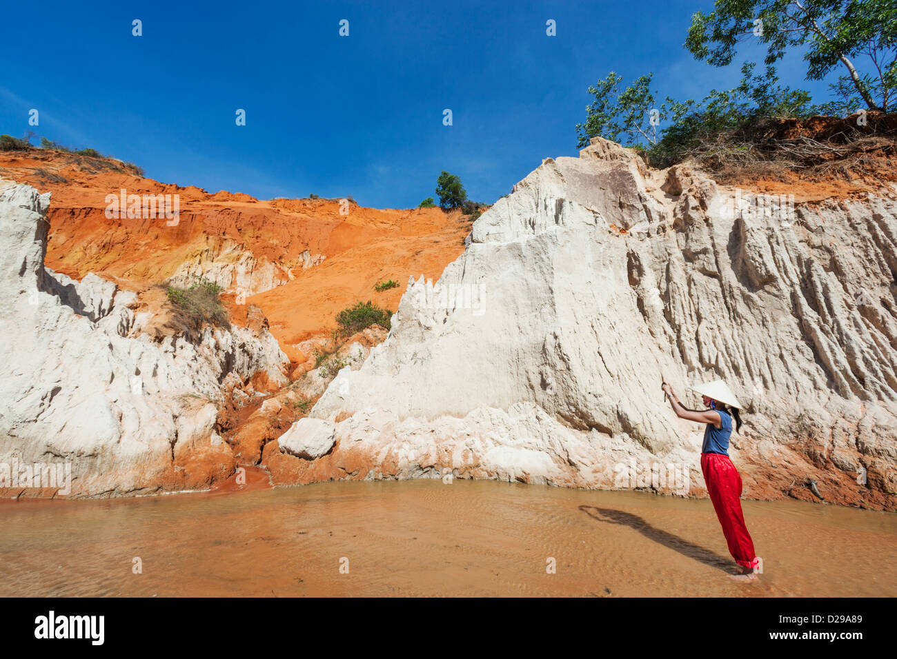 Vietnam, Mui Ne, Red Canyon and The Fairy Spring (Suoi Tien Stock Photo ...