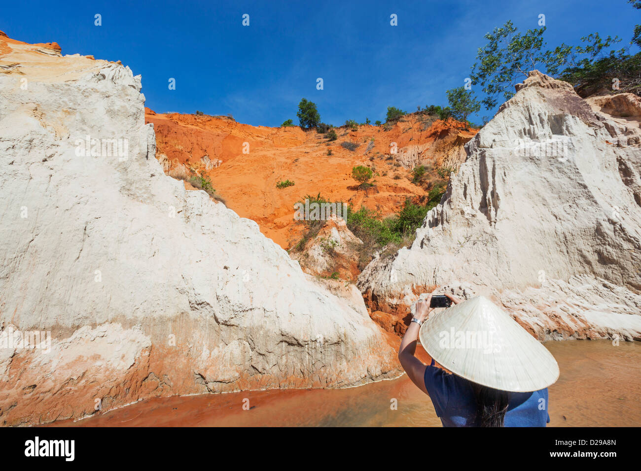 Vietnam, Mui Ne, Red Canyon and The Fairy Spring (Suoi Tien Stock Photo ...