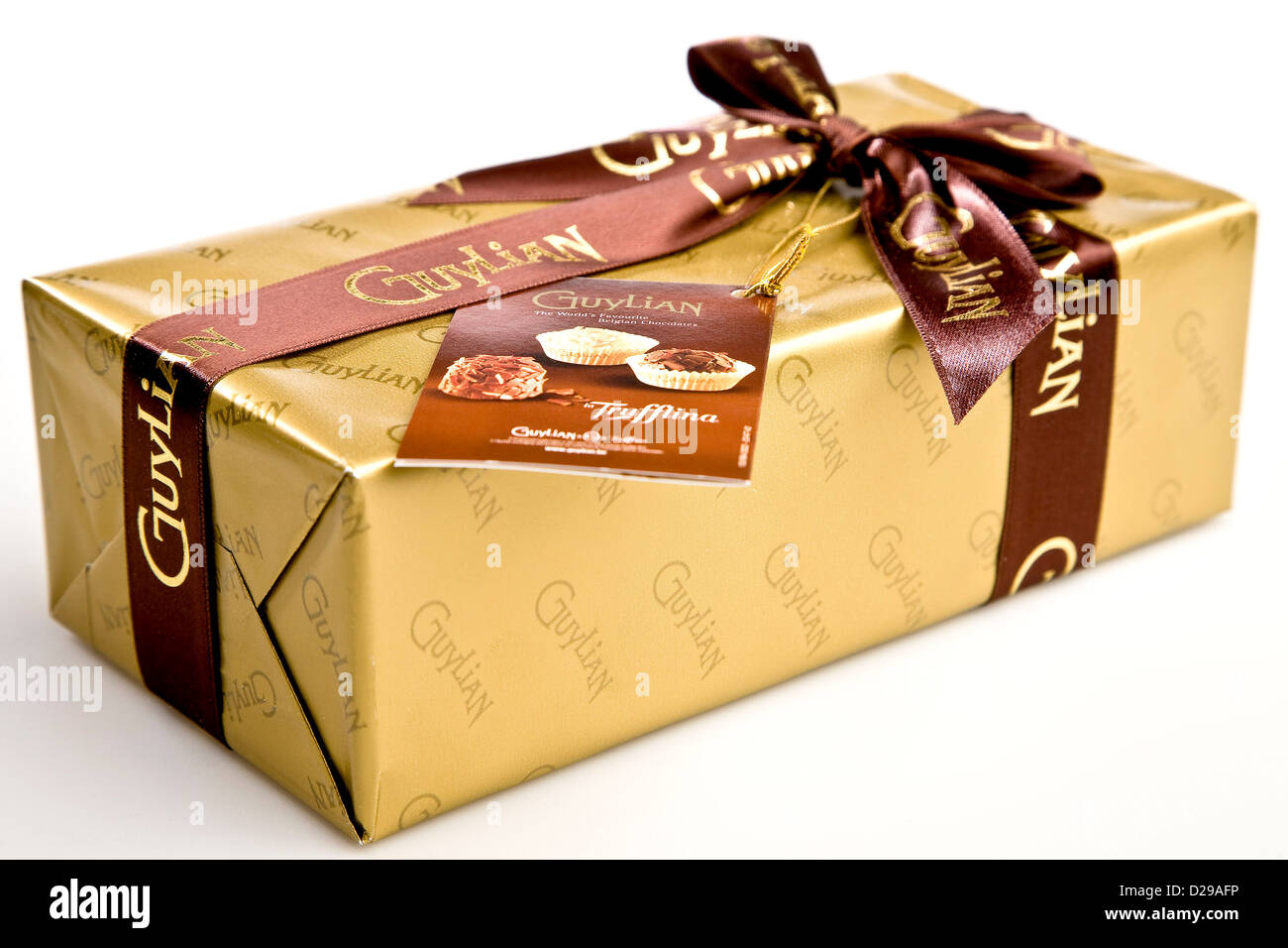 Wrapped up box of chocolates Stock Photo - Alamy