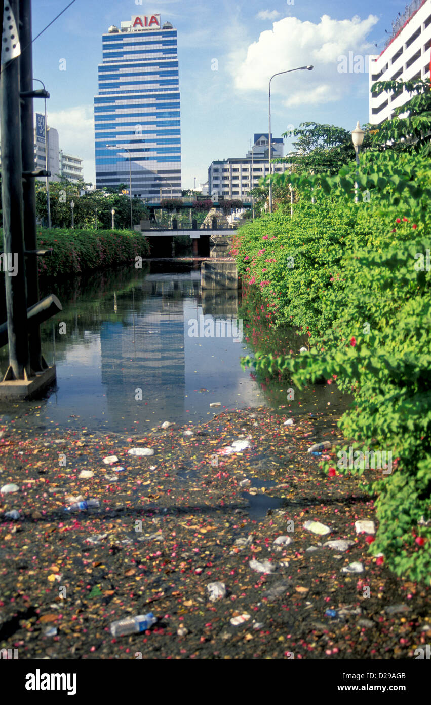 Thailand. Bangkok. Polluted Canal Stock Photo - Alamy