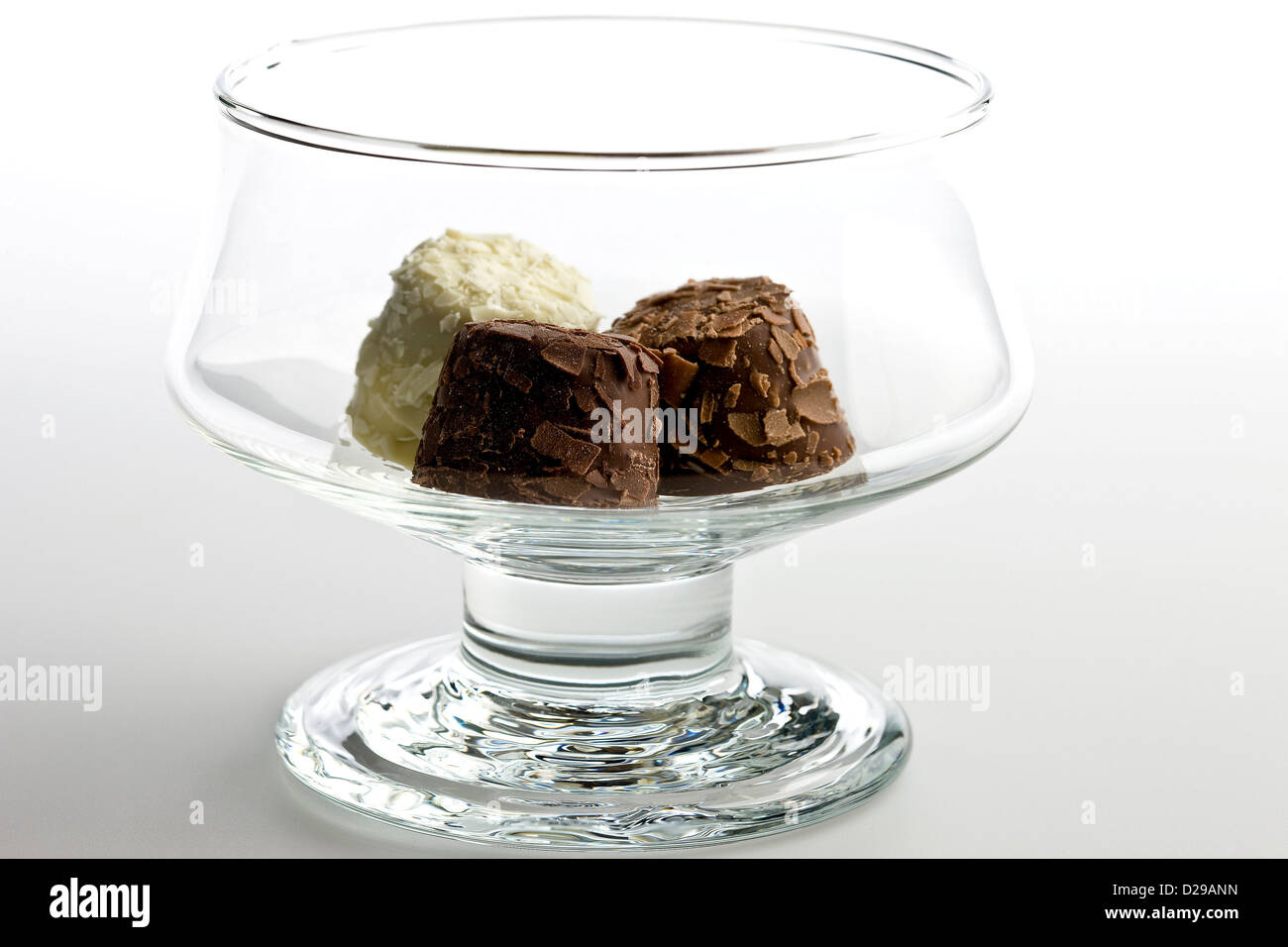 Glass of Chocolate with truffle fil Stock Photo - Alamy