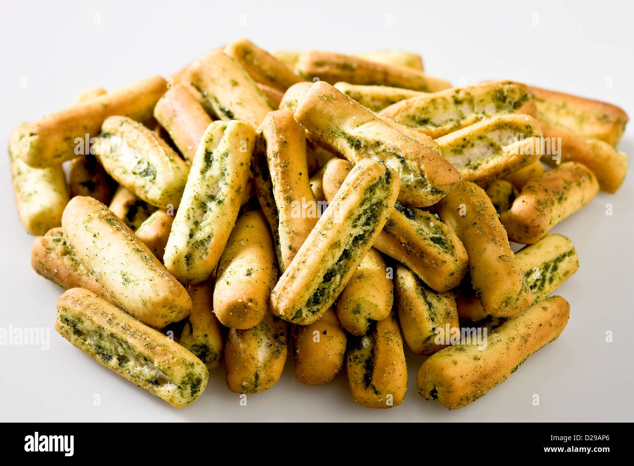 Heap of Grissini snacks with garlic Stock Photo - Alamy