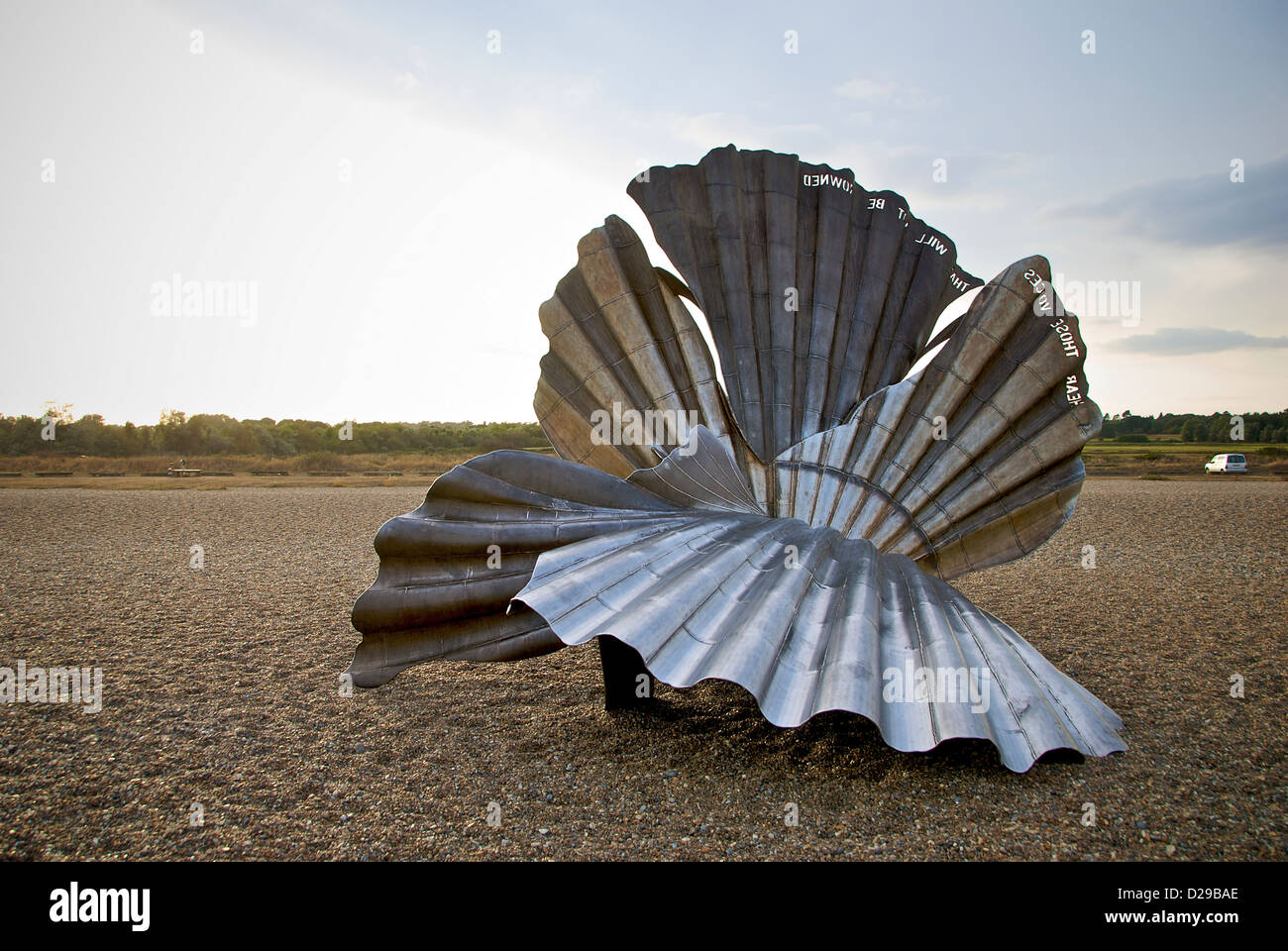 Aldeburgh Suffolk UK Beach Shell Sculpture Stock Photo - Alamy
