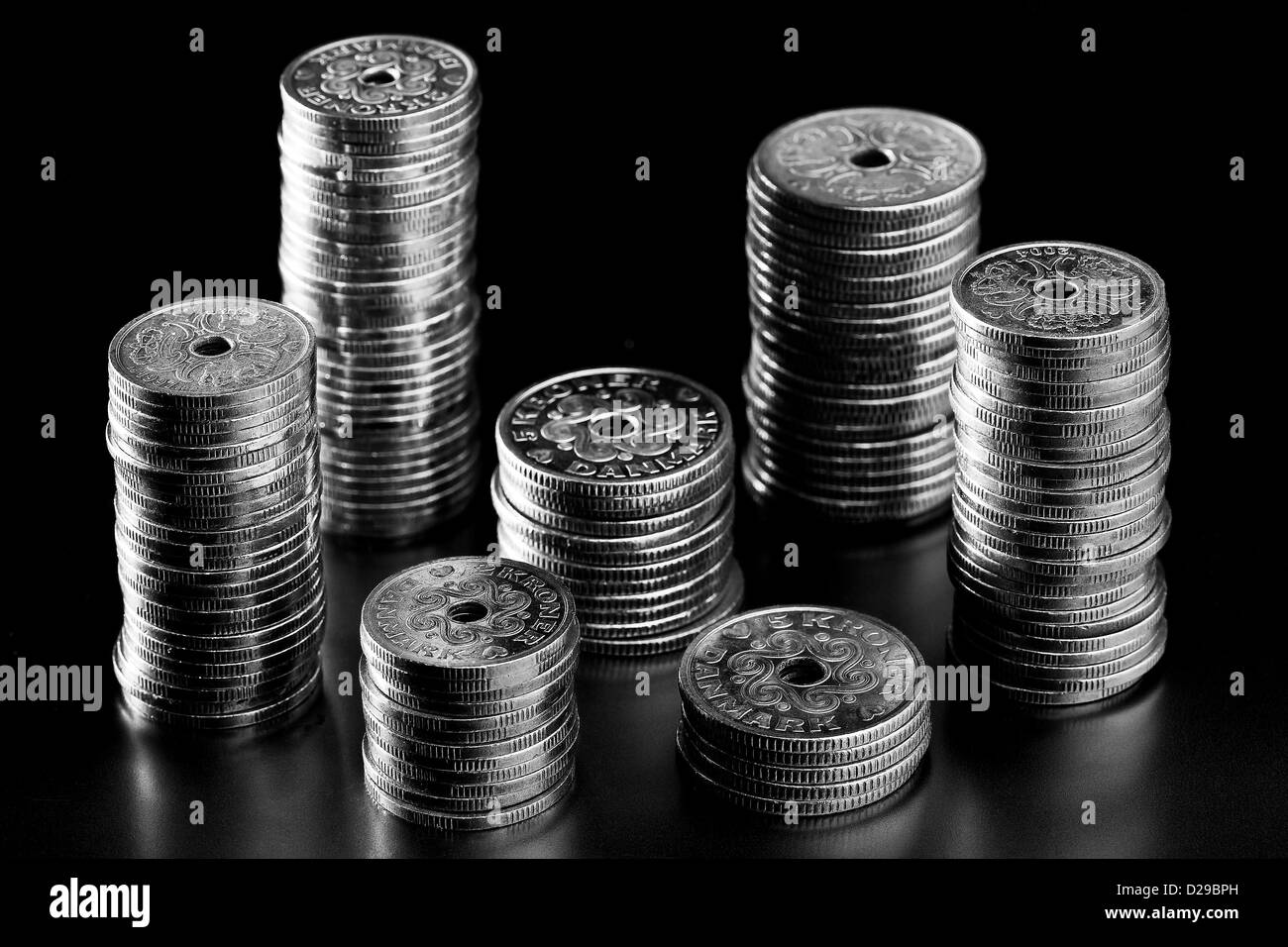 Coins treasure Black and White Stock Photos & Images - Alamy