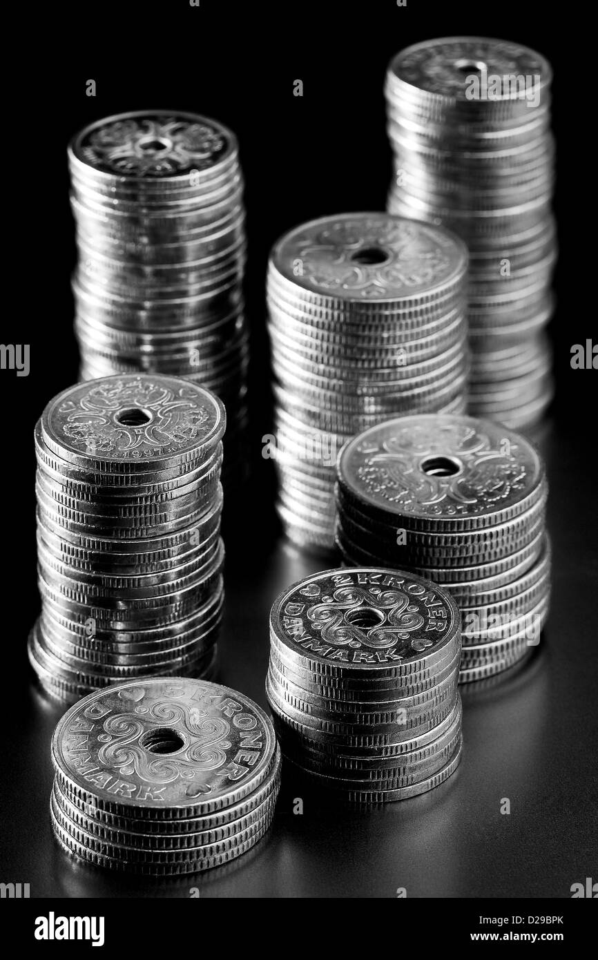 Stacks of money Black and White Stock Photos & Images - Alamy