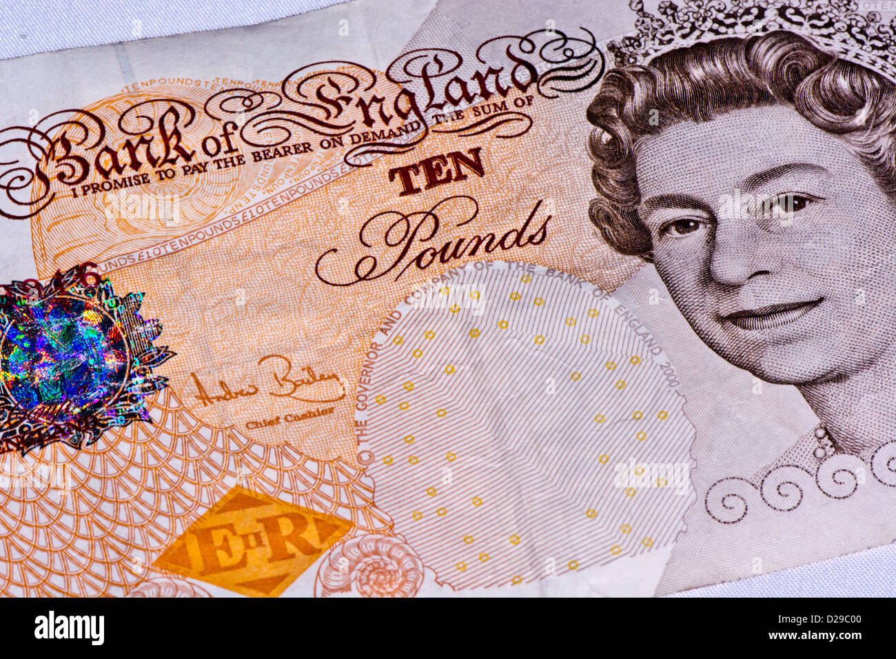 close-up British ten pound note Stock Photo - Alamy