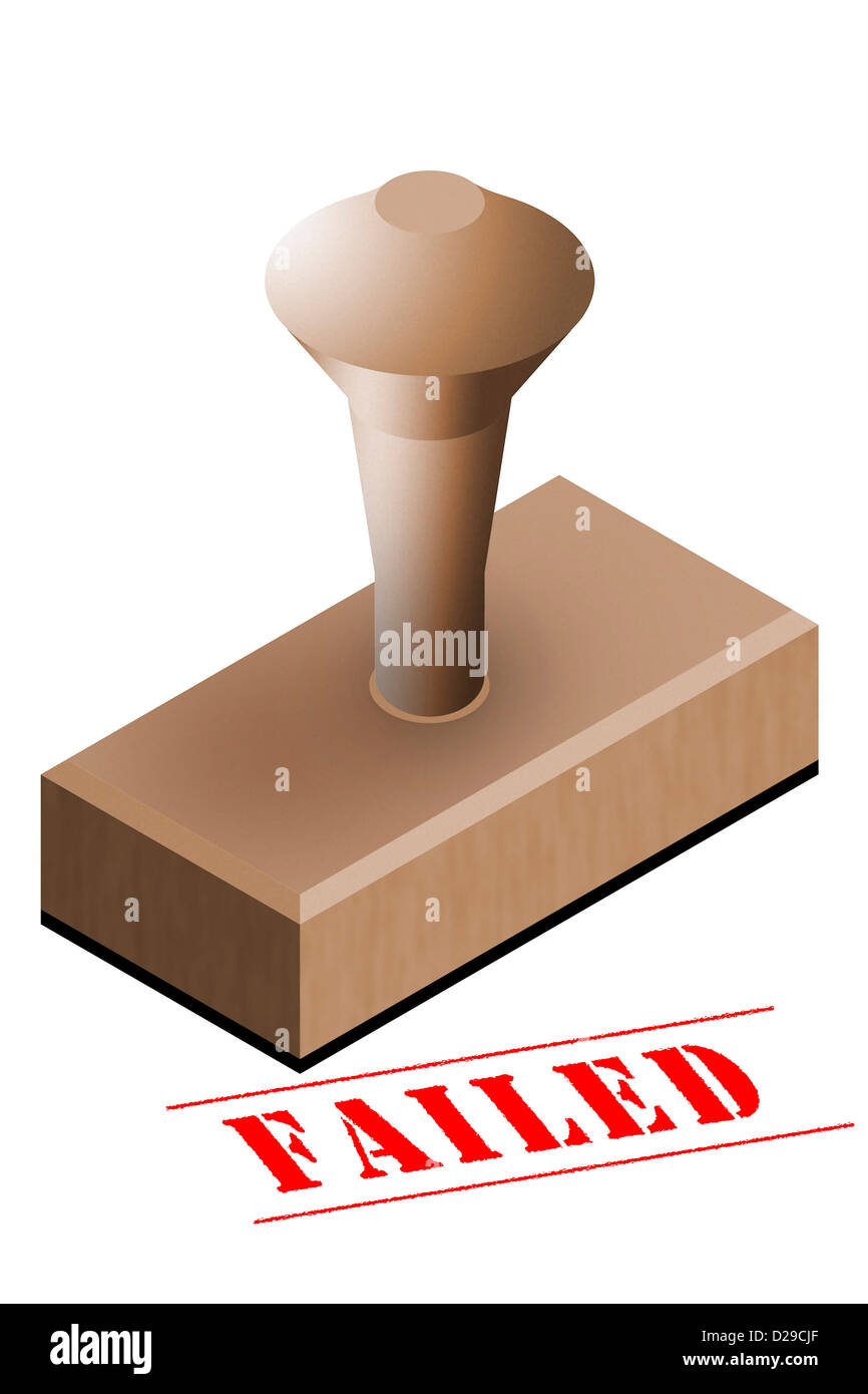 Failed office rubber stamp Stock Photo - Alamy