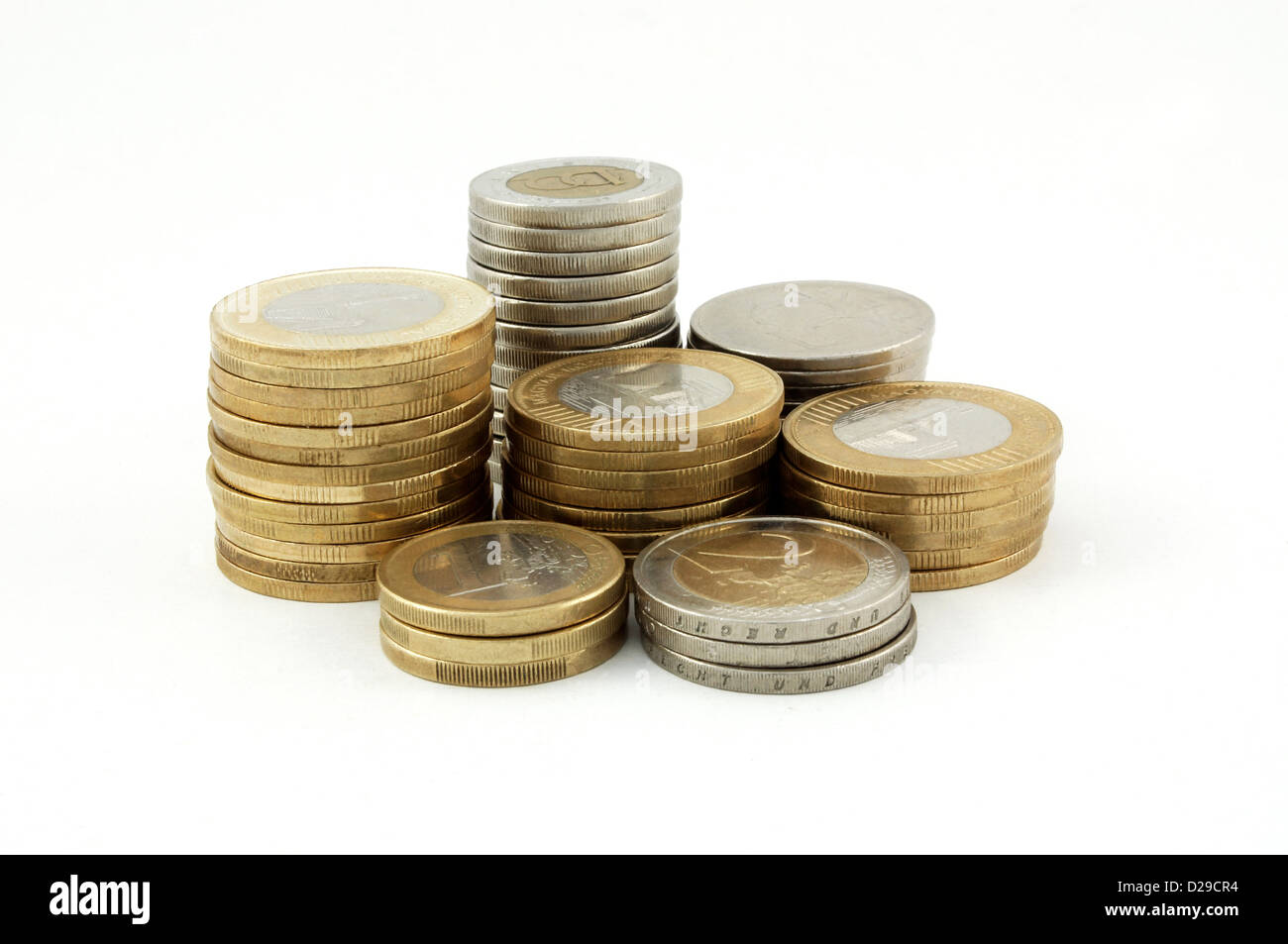 Coins column Cut Out Stock Images & Pictures - Alamy