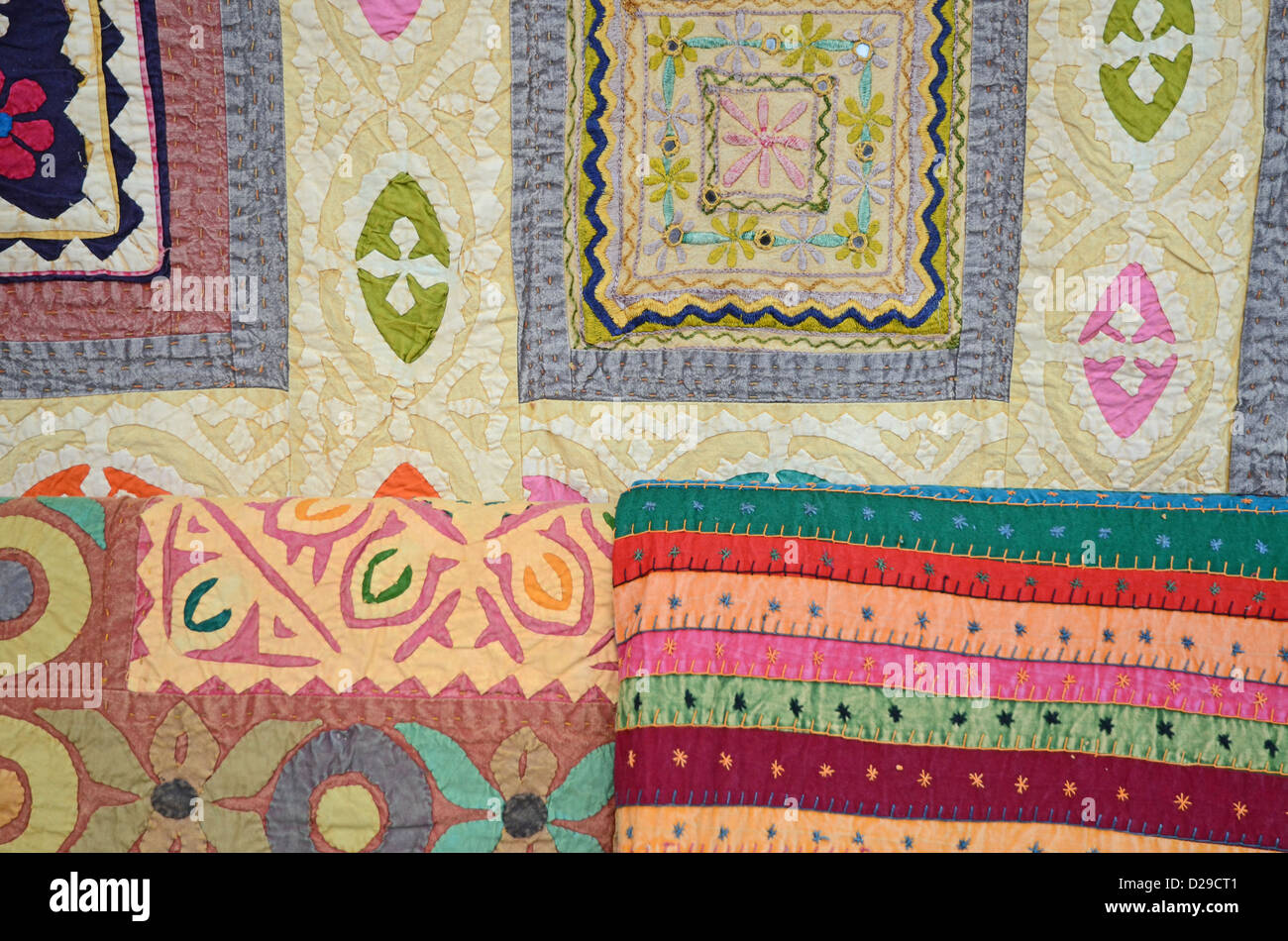 Patchwork of fabrics Stock Photo - Alamy