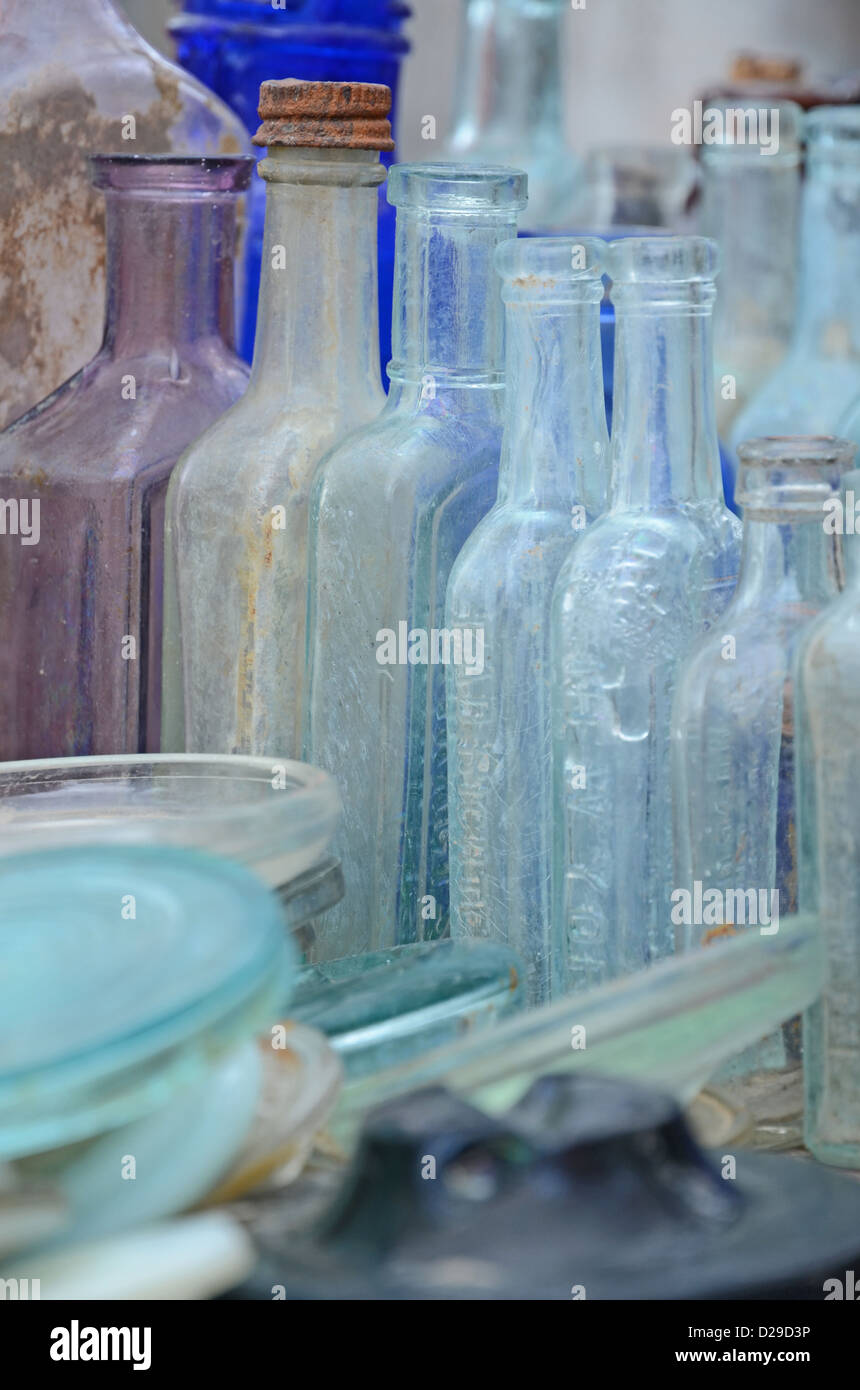 Used glass bottles Stock Photo - Alamy