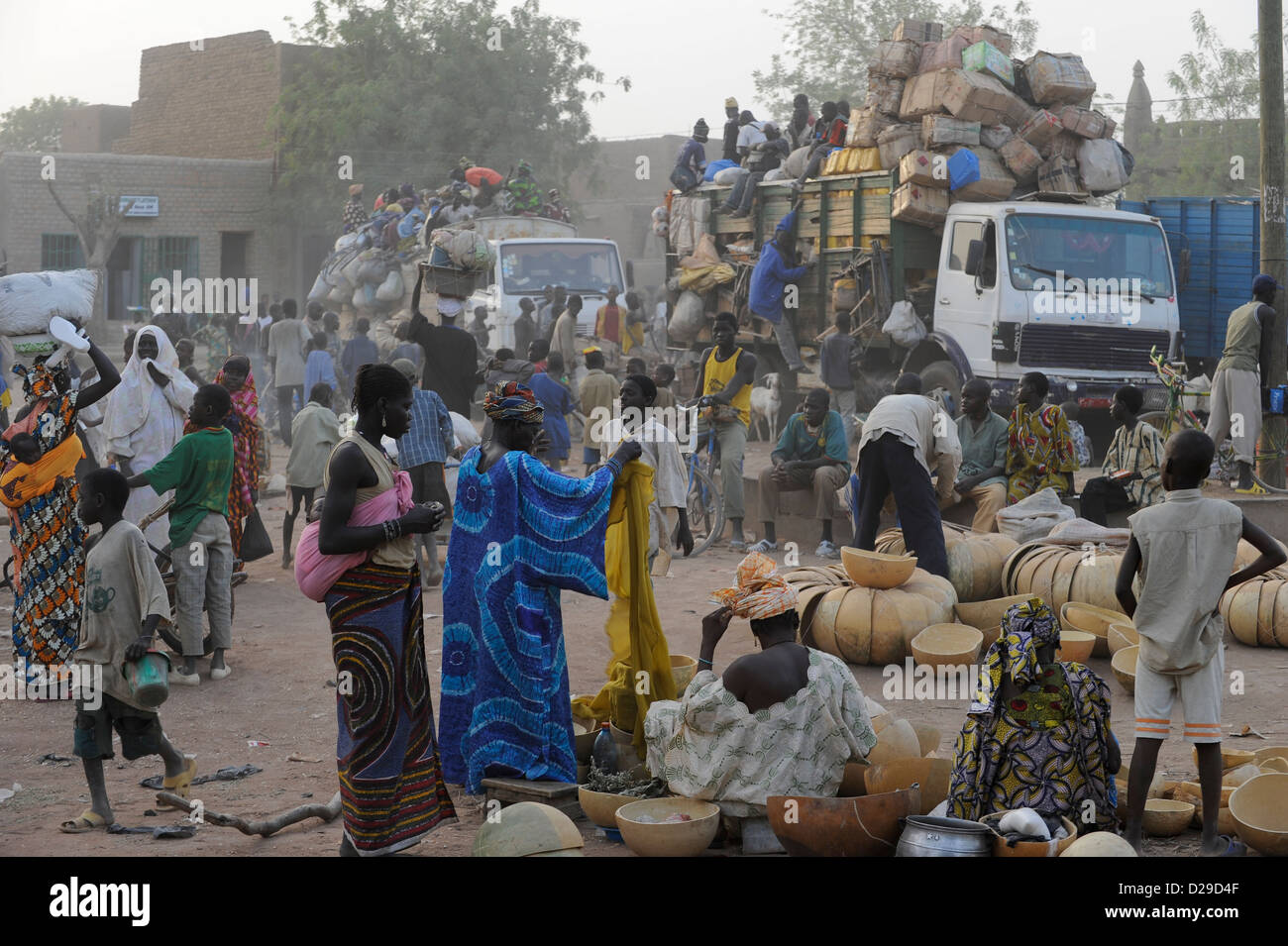 Africa, Mali, market day in Djenné Stock Photo - Alamy