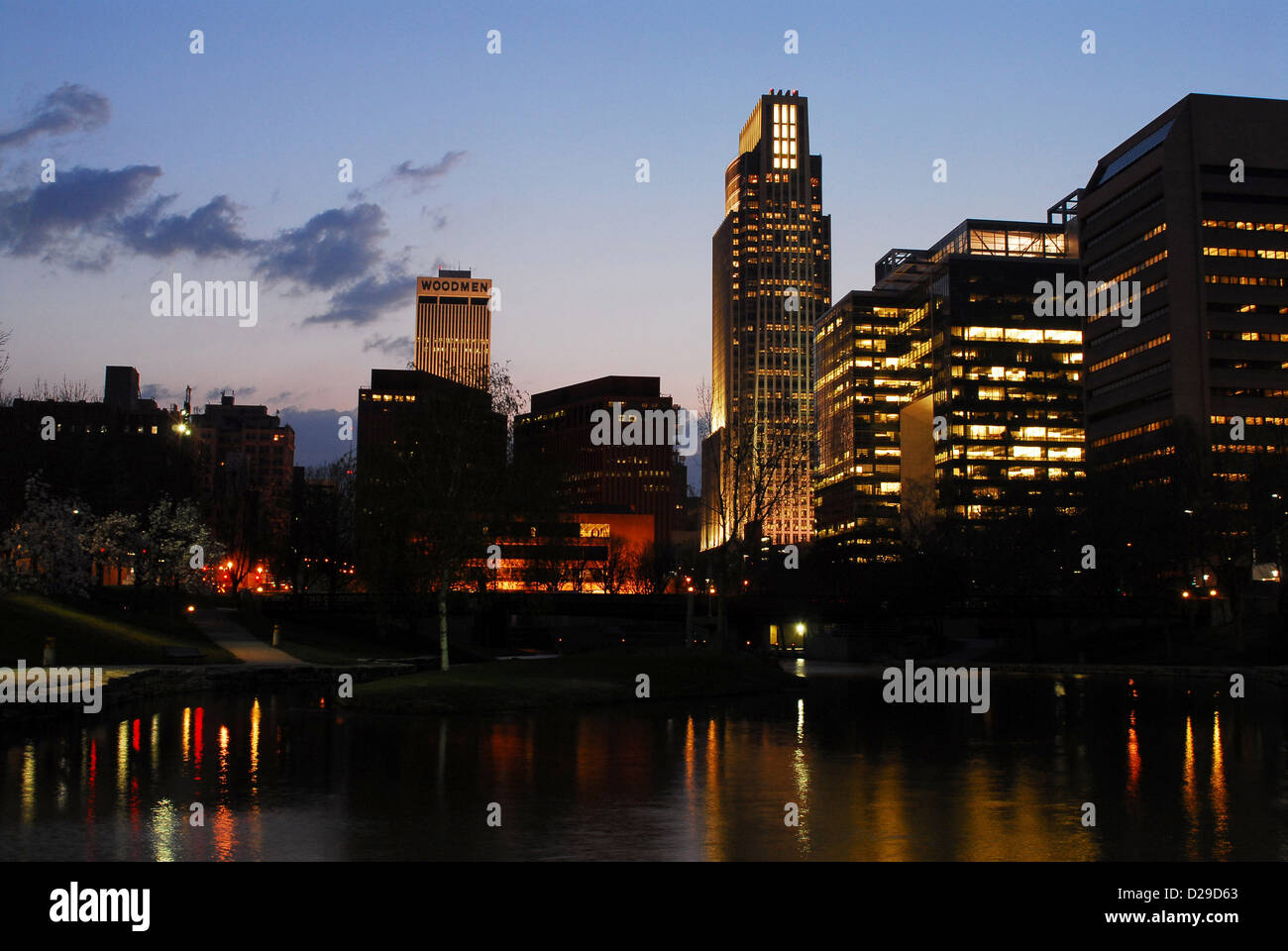 Nebraska skyline at night hi-res stock photography and images - Alamy