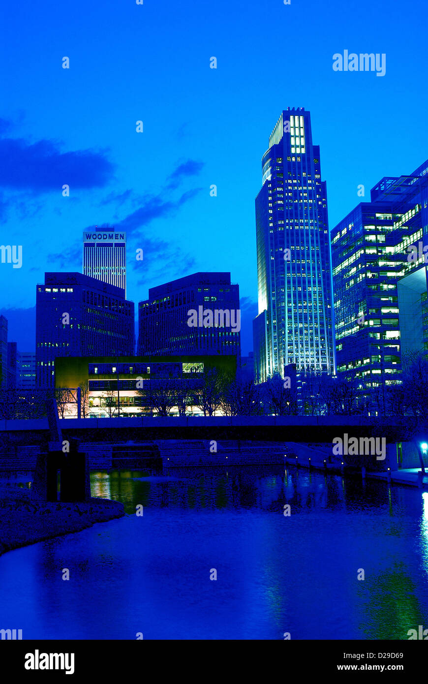 Nebraska skyline at night hi-res stock photography and images - Alamy
