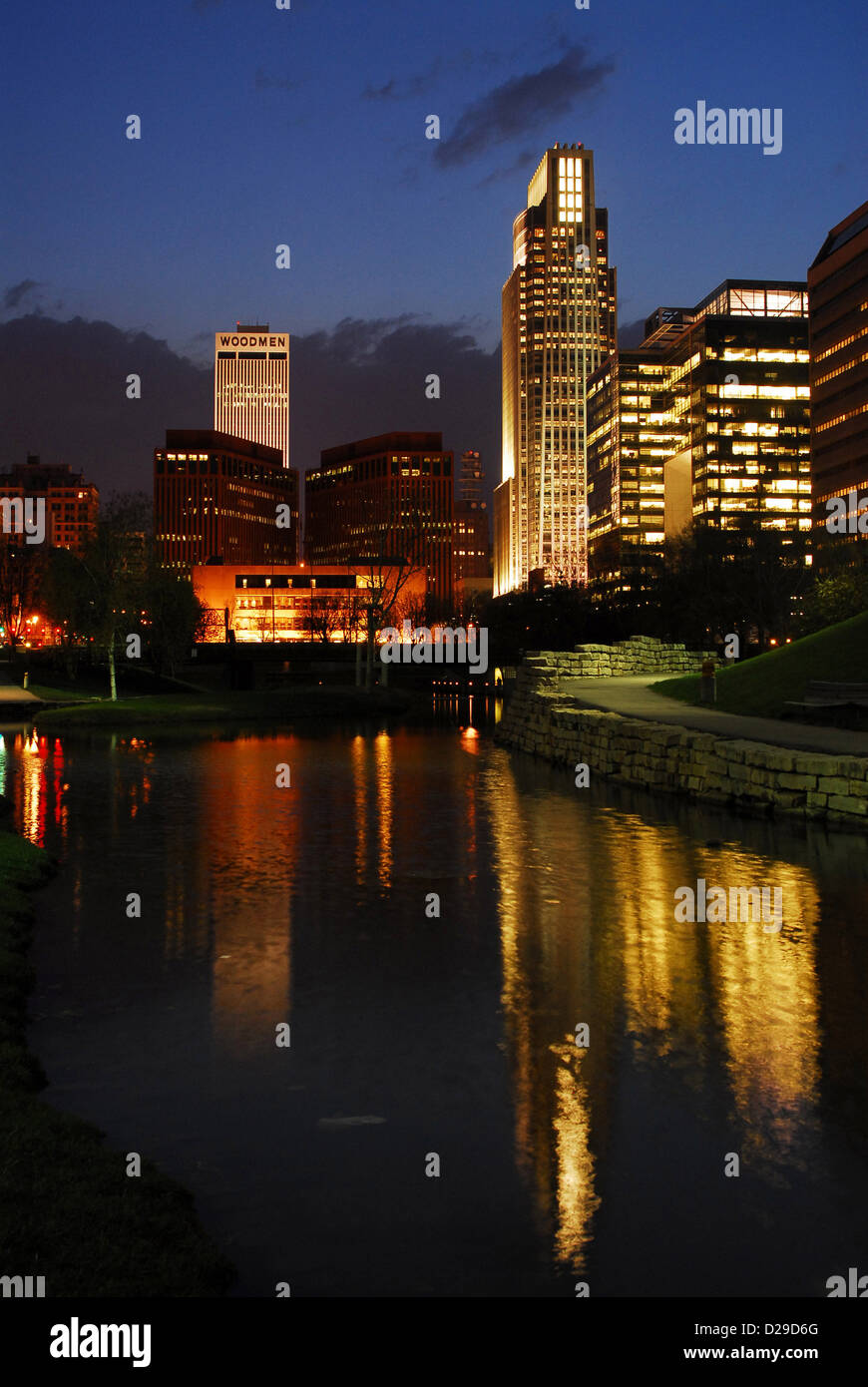 Nebraska skyline at night hi-res stock photography and images - Alamy