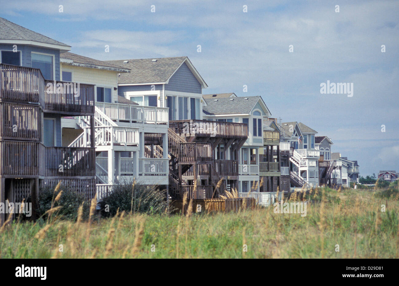 North Carolina. Corolla. Beach Houses Stock Photo - Alamy