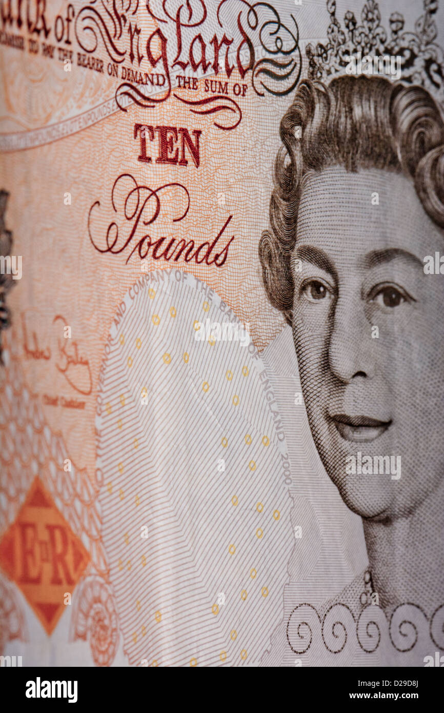 Big close-up British ten pound note Stock Photo - Alamy