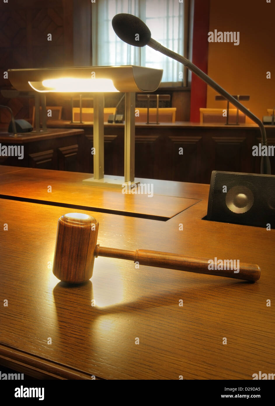 Interior empty modern courtroom hi-res stock photography and images - Alamy