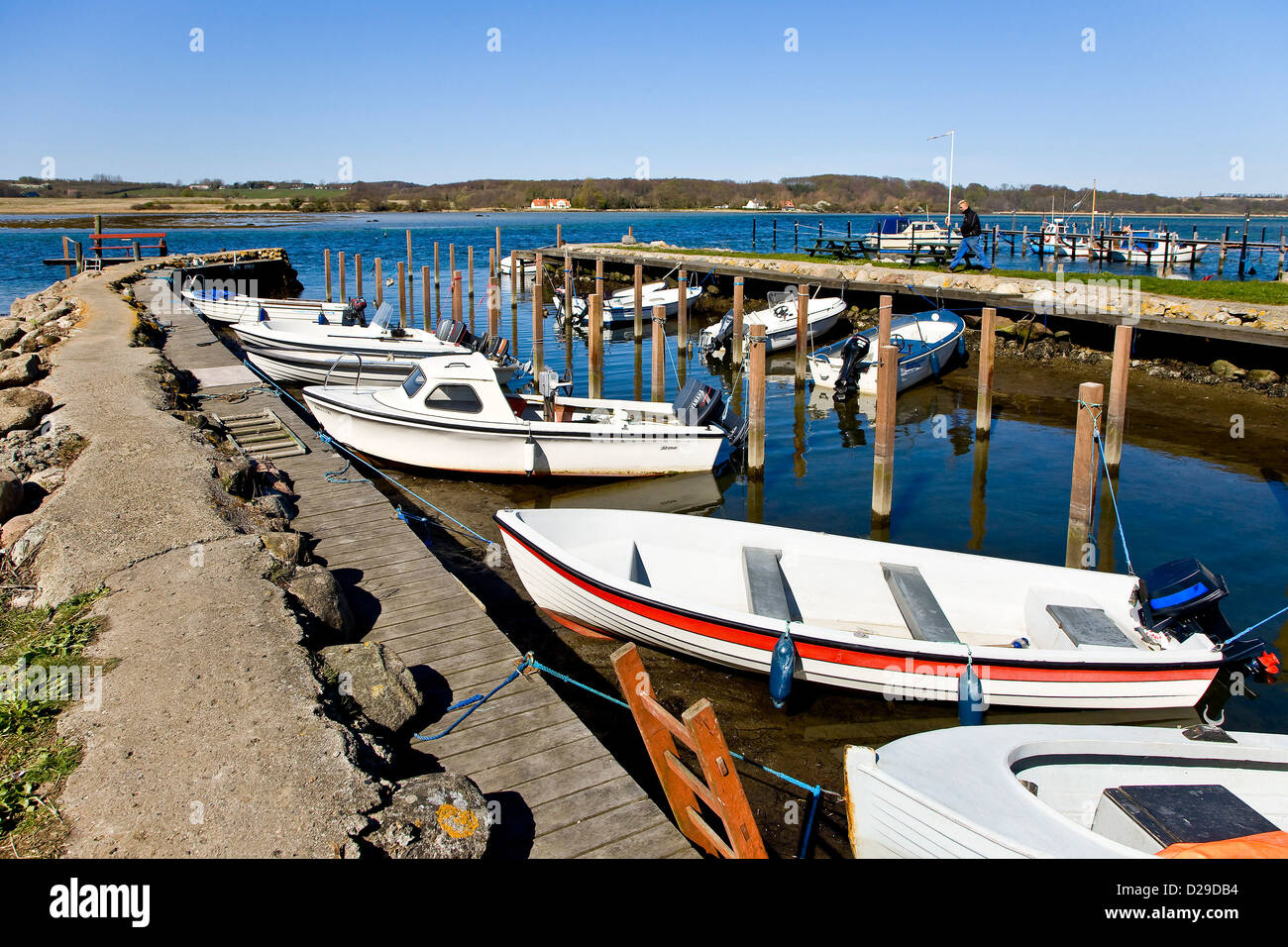 The small harbour in the village th hi-res stock photography and images ...