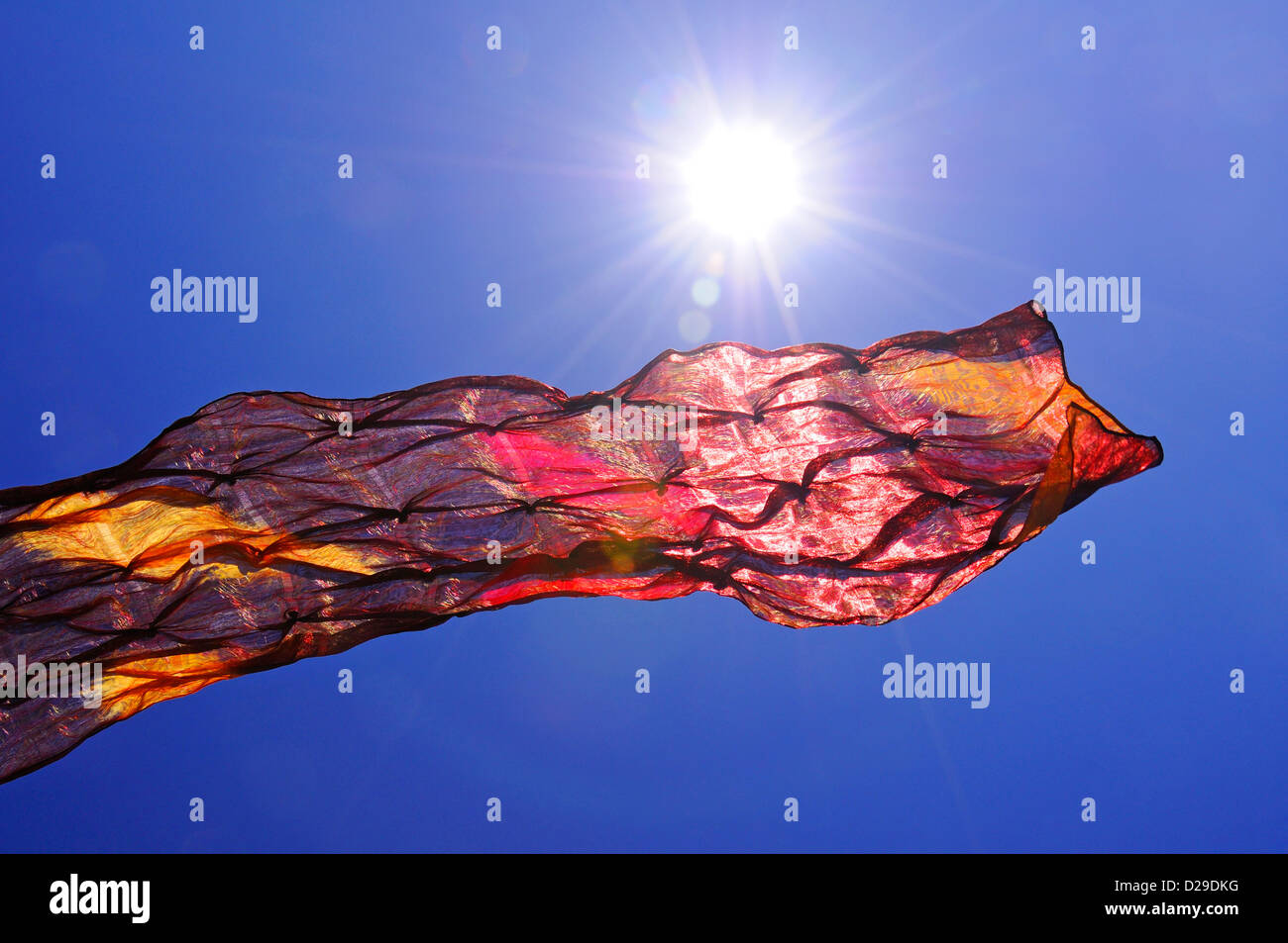 Scarf flying in the air Stock Photo - Alamy