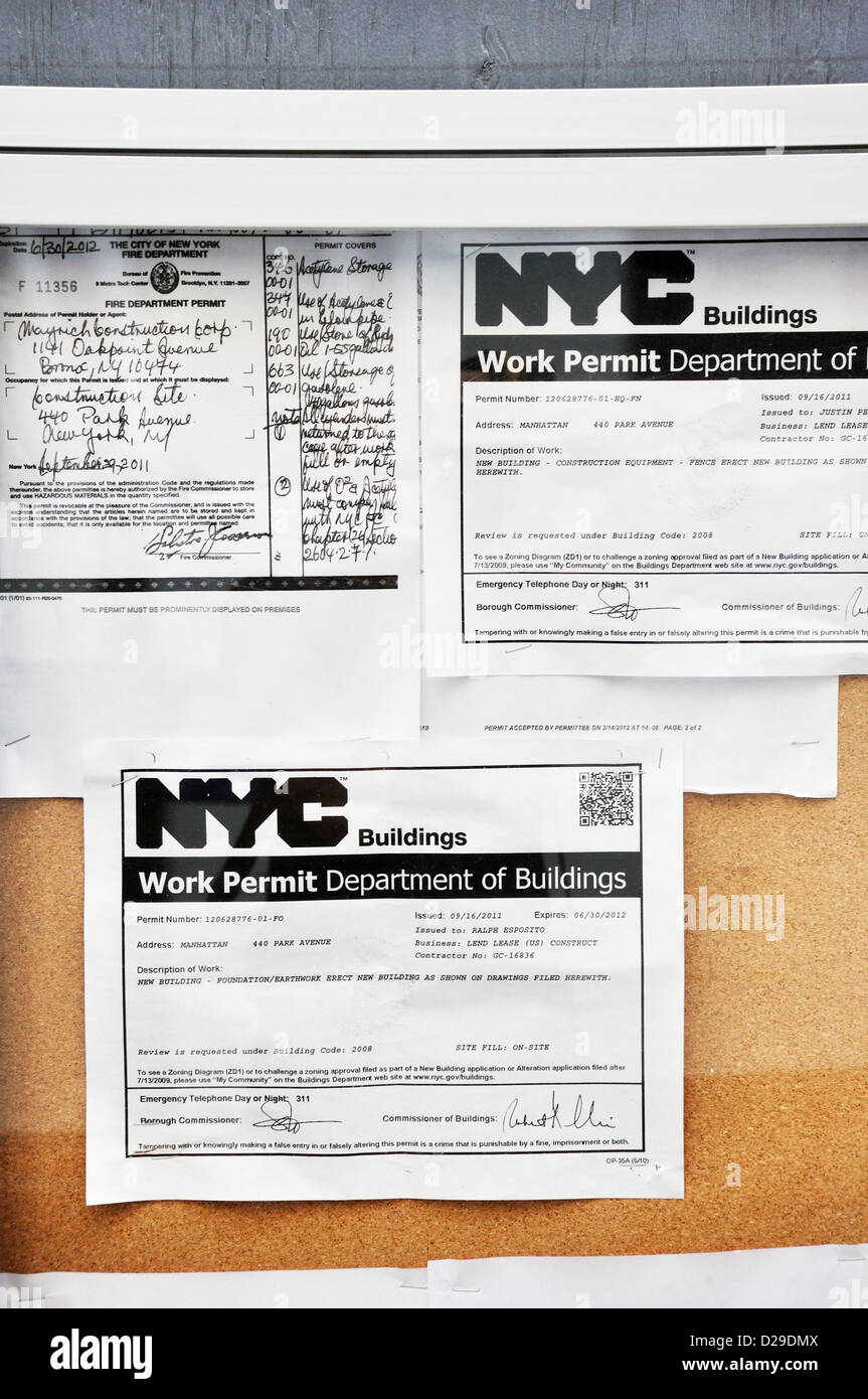 Construction Permit Stock Photos & Construction Permit Stock Images - Alamy