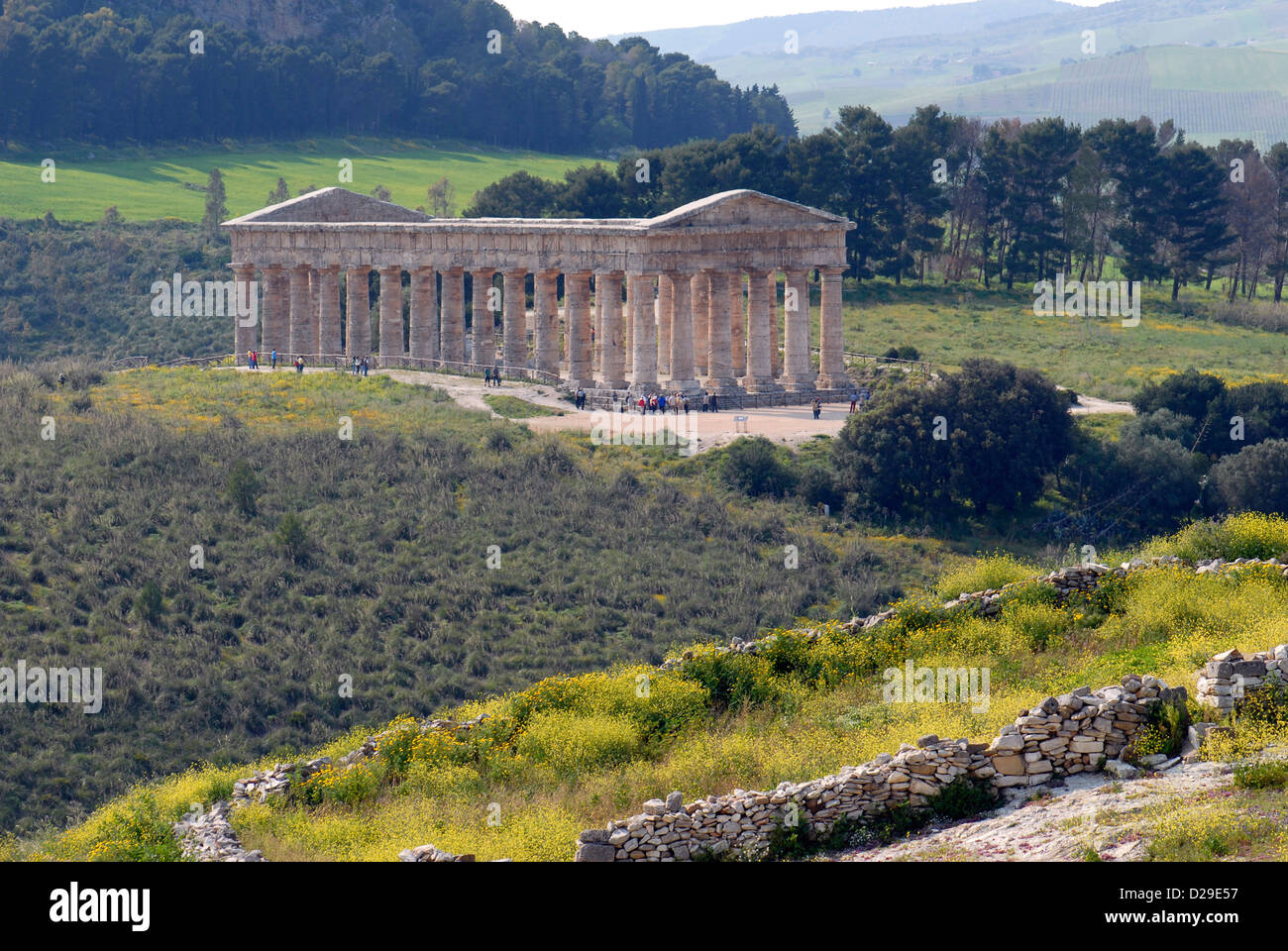 Greek temple, Segeste Italy Sicily Stock Photo - Alamy